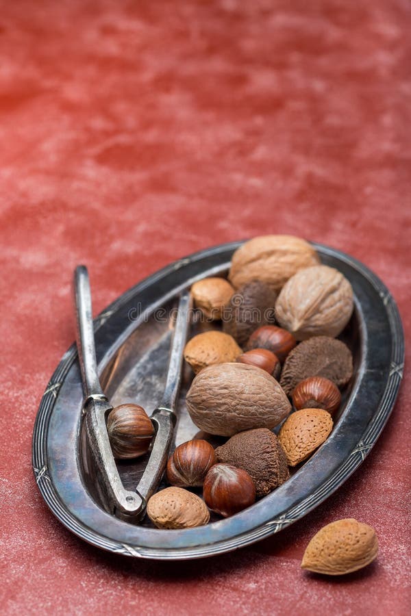 Different Kinds of Nuts in Shell, Hazelnut, Walnut, Almond and Brazil ...