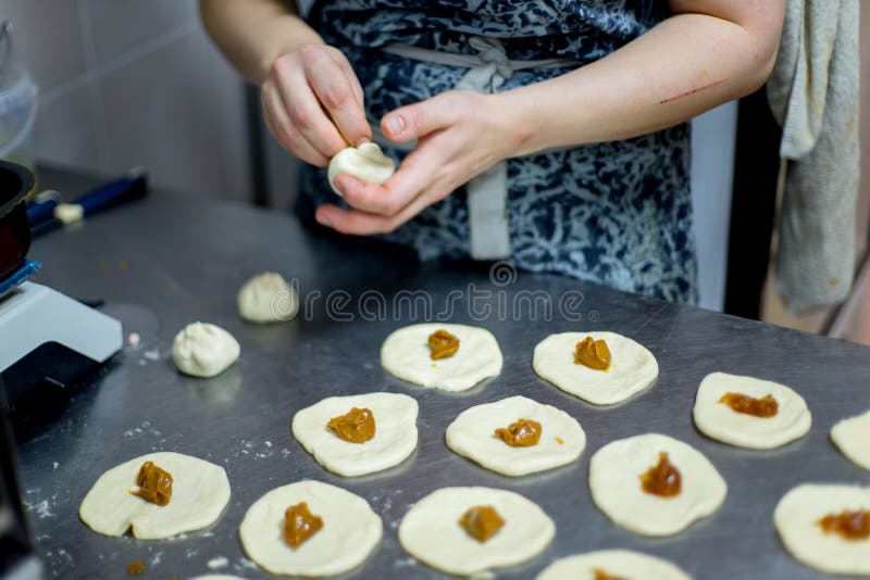 Different Kinds of Pastry are Being Cooked Stock Image - Image of ...