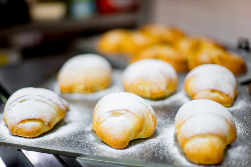 Different Kinds of Pastry in a Modern Bakery Stock Photo - Image of ...
