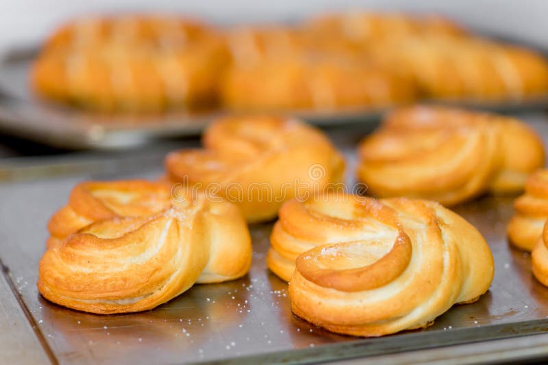 Different Kinds of Pastry in a Modern Bakery Stock Photo - Image of ...