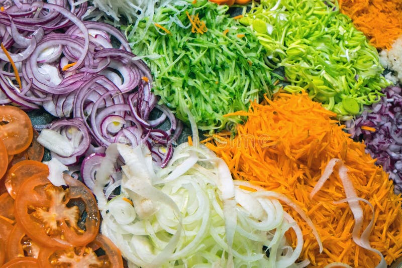 Different kinds of salad stock image. Image of scallion - 37094381