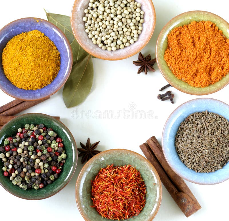 Different kinds of spices stock image. Image of macro - 33509621
