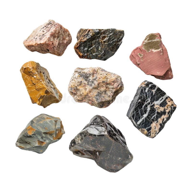 Different Kinds of Stones on Transparent Background - Ai Generated ...
