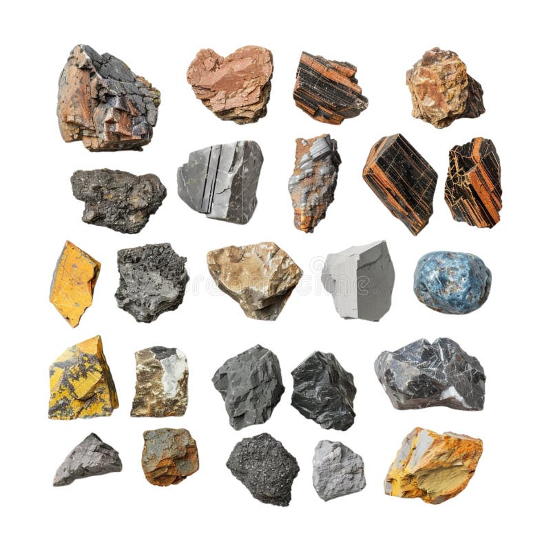 Different Kinds of Stones on Transparent Background - Ai Generated ...
