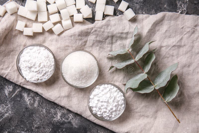 Different Kinds of Sugar on Grey Table Stock Image - Image of delicious ...