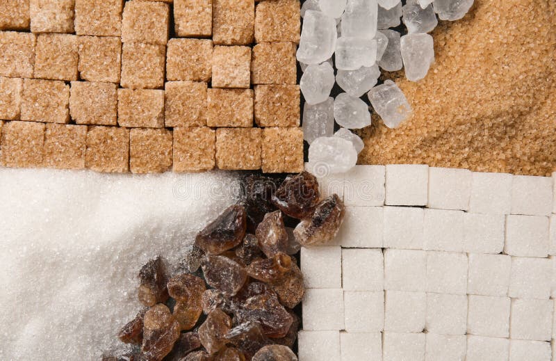 Different Kinds of Sugar, Top View Stock Photo - Image of delicious ...