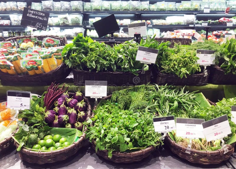 Vegetables Selling at Supermarket Editorial Image - Image of corn ...