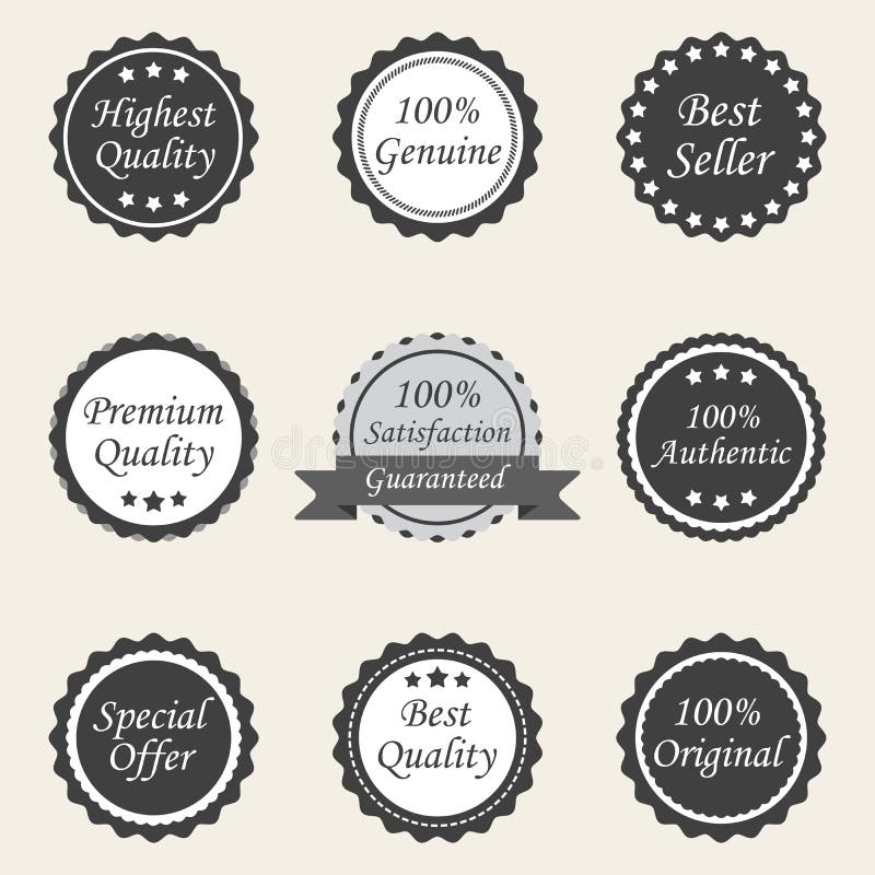 Different labels stock vector. Illustration of quality - 48673120