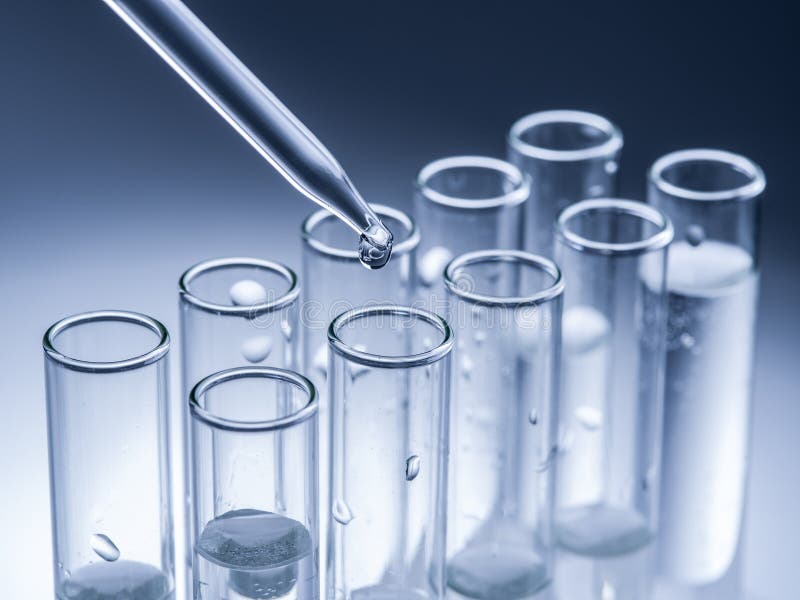 Different Laboratory Beakers and Glassware Stock Image - Image of full ...