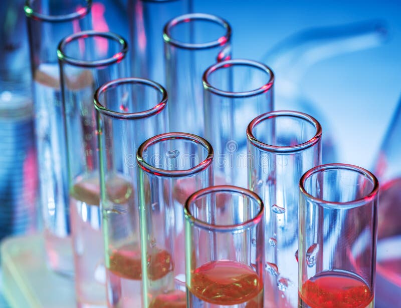 Different Laboratory Beakers and Glassware Stock Image - Image of drug ...