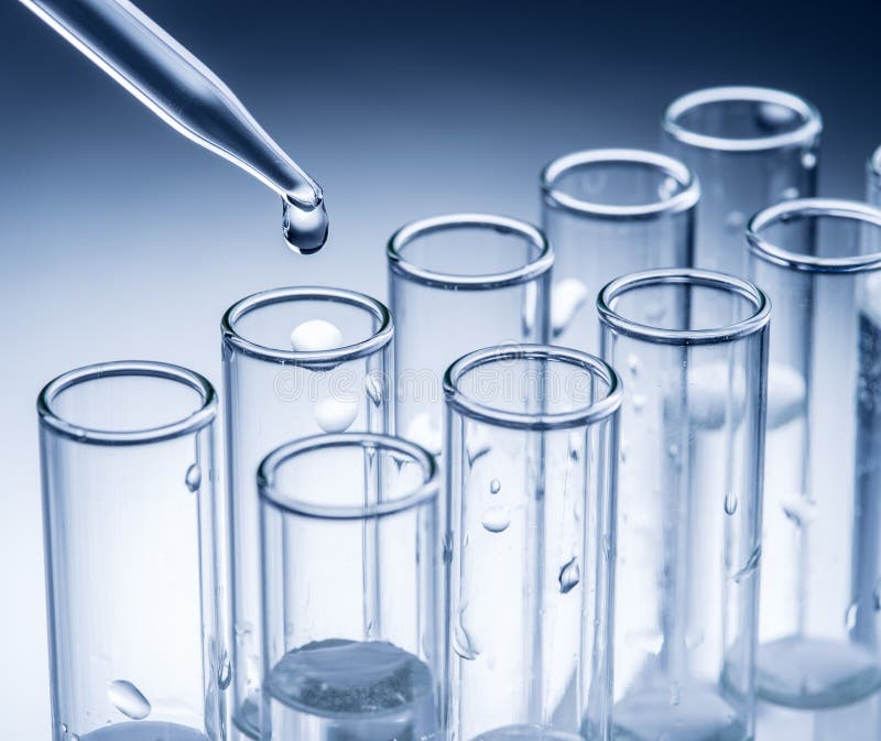 Different Laboratory Beakers and Glassware Stock Image - Image of ...