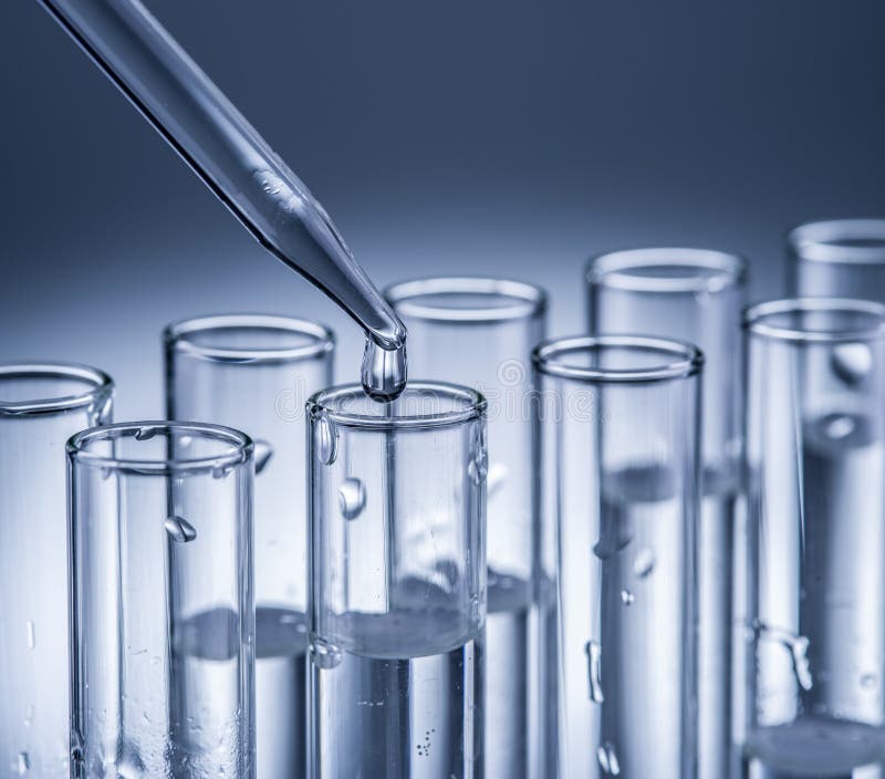 Different Laboratory Beakers and Glassware. Stock Image - Image of ...