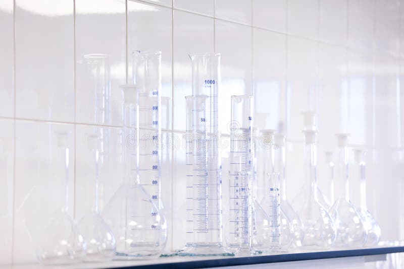 Different Laboratory Glassware. Stock Photo - Image of microbiology ...