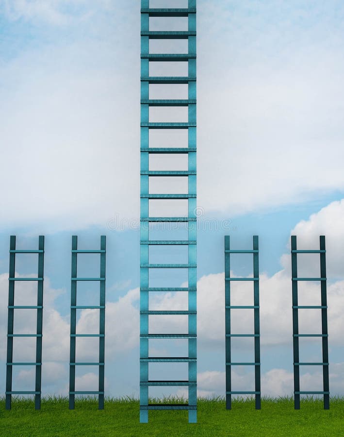 Different Ladders in Career Progression Concept Stock Photo - Image of ...