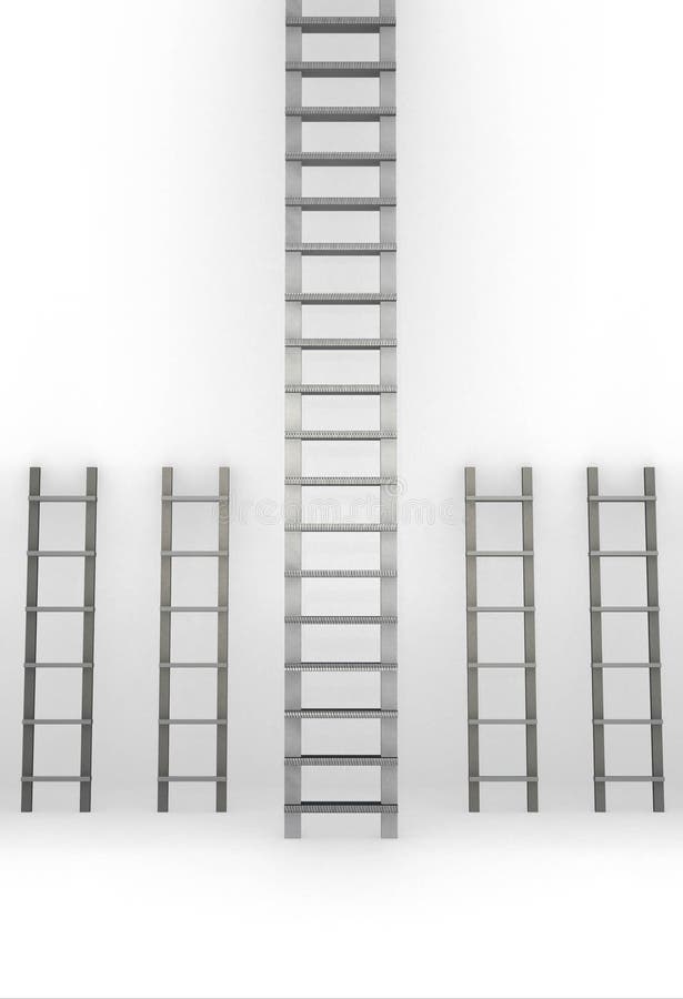 Different Ladders in Career Progression Concept Stock Illustration ...