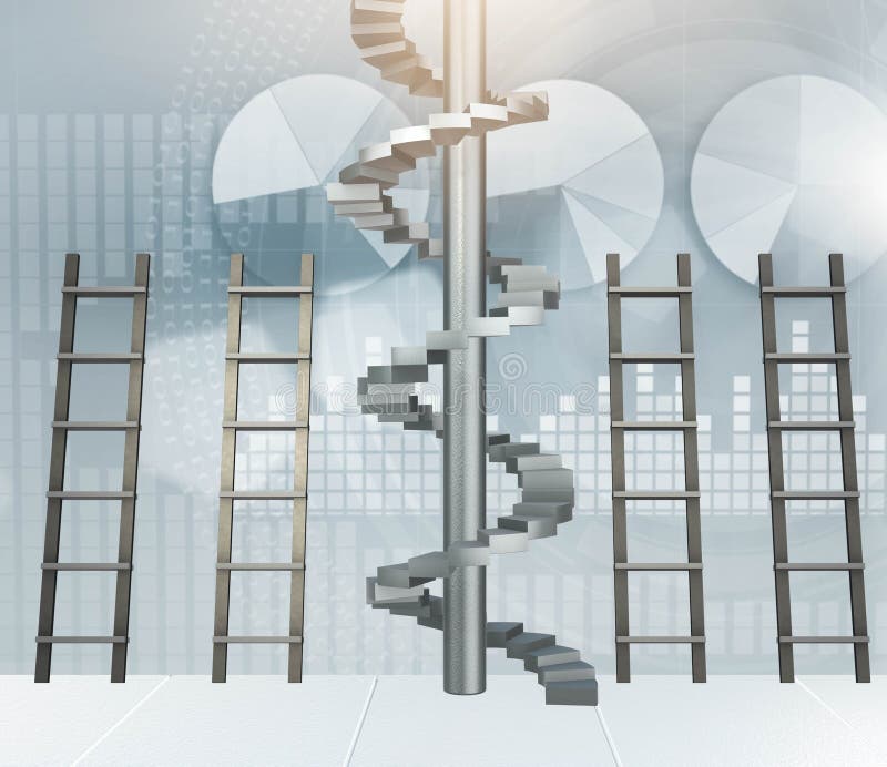 Different Ladders in Career Progression Concept Stock Photo - Image of ...