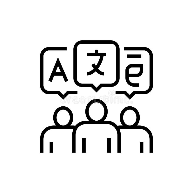 Different Languages Icon. Different Nationalities Vector Illustration ...