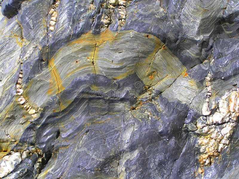 Different Layers in Beach Rock Stock Image - Image of cornwall, coastal ...