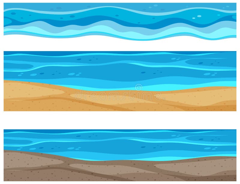 Different Layers of Water and Soil Stock Vector - Illustration of ...
