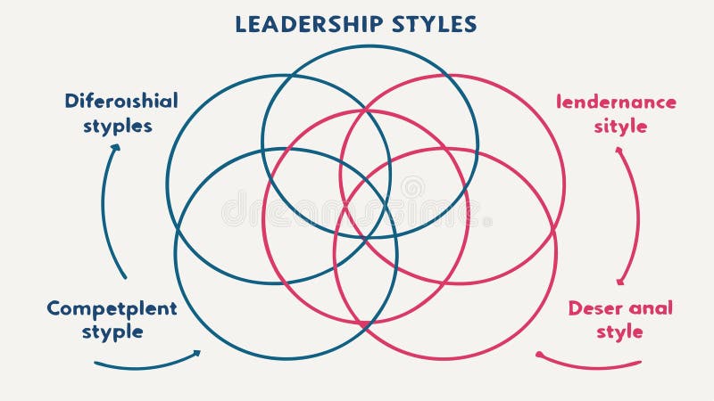 Different Leadership Styles Venn Diagram, Management Concepts, Vector ...