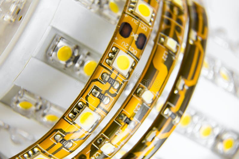 Different Led Strips Wound on LED Bulbs Stock Photo - Image of group ...