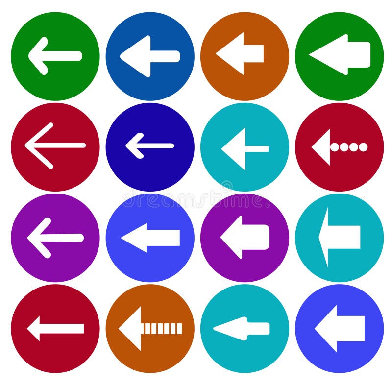 Different Arrows Set Isolated Stock Vector - Illustration of arrow ...