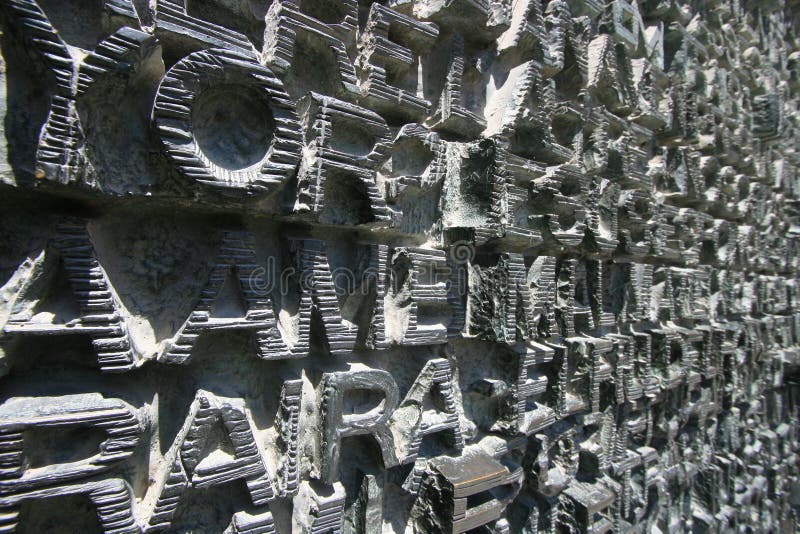 Letters Carved in Stone. Ancient Greek Text Stock Photo - Image of ...