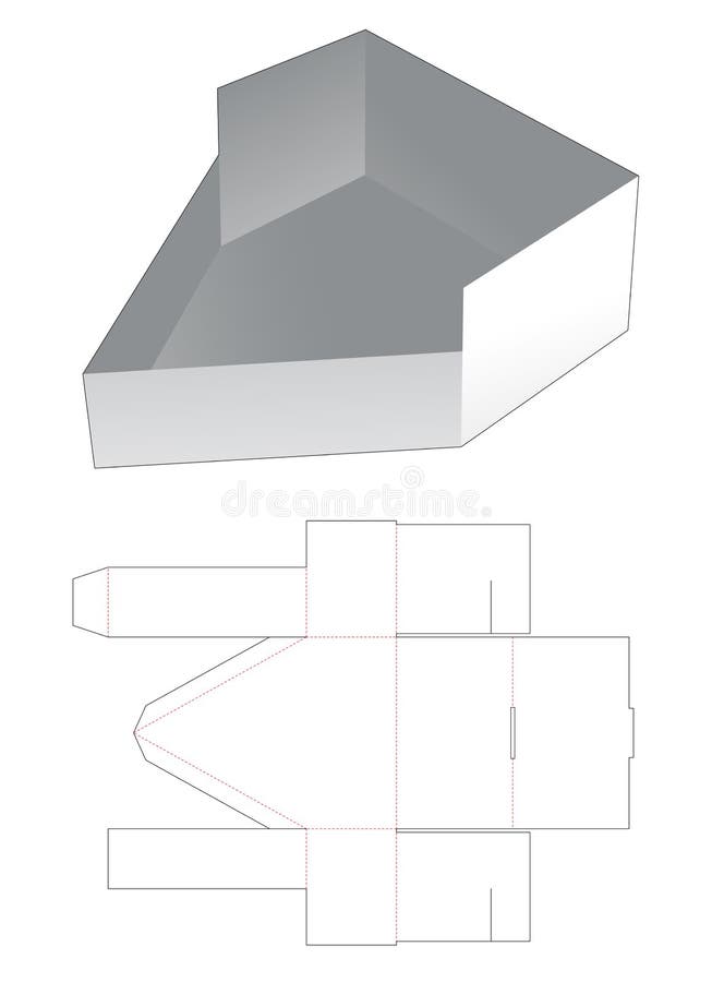 Different Level Edge Tray Die Cut Template Stock Vector - Illustration ...