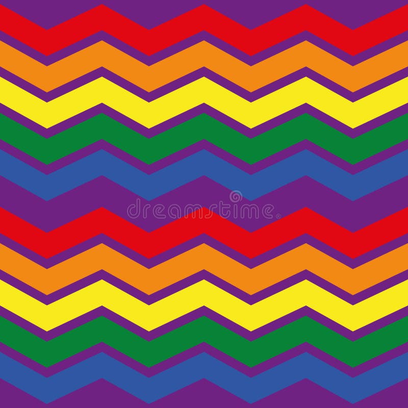 Different Lgbtq Pride Chevron Vector Seamless Pattern Stock Vector ...