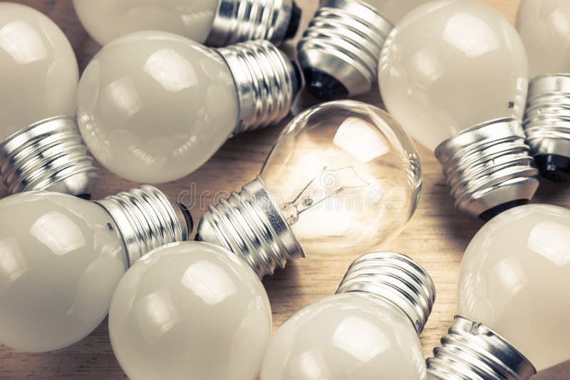 Different Light Bulb stock photo. Image of idea, group - 83966338