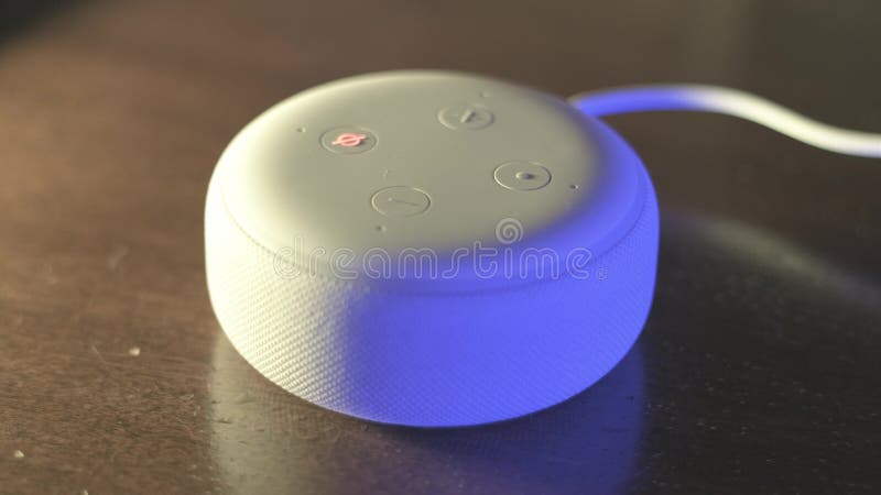 An Amazon Alexa on a White Background Stock Video - Video of audiobooks ...