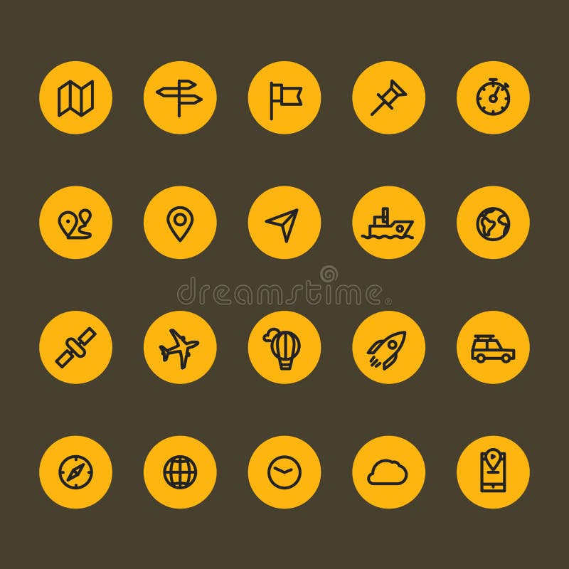 Different line style icons stock vector. Illustration of mobile - 60628580