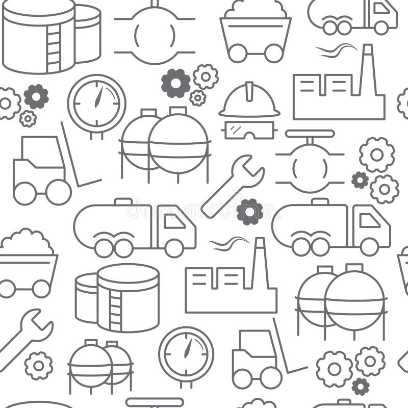 Different Line Style Icons Seamless Pattern, Industrial Stock Vector ...