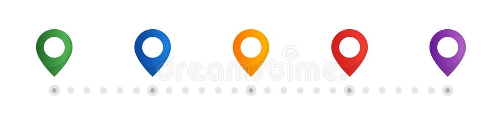 Different Locations with Pionters. Location Pointers. Simple Map Pin ...