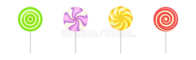 Different Lollipop and Candy of Various Taste and Flavor Vector Set ...