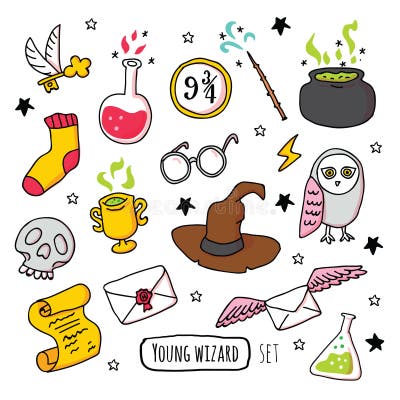 Harry Potter Elements Stock Illustrations – 246 Harry Potter Elements ...