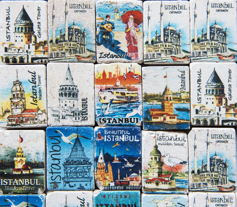Different Magnets with Istanbul Photos Editorial Photo - Image of ...
