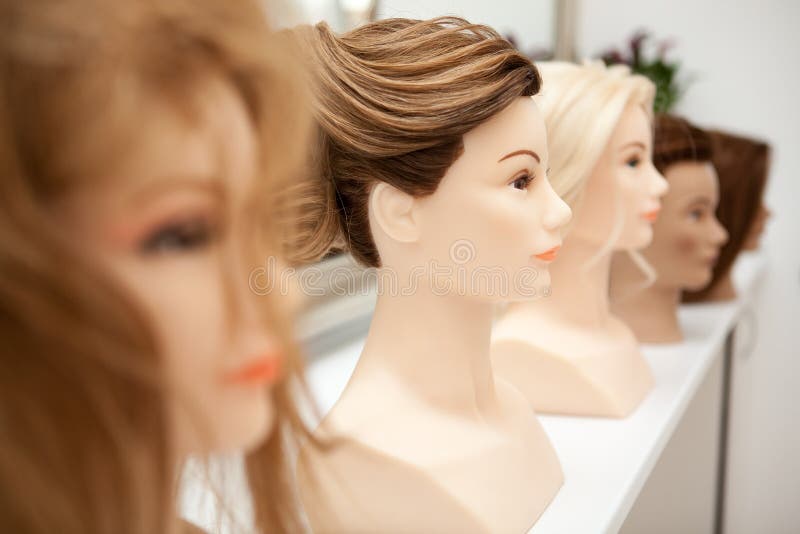 Different Mannequin with Different Hairstyles Stock Photo - Image of ...