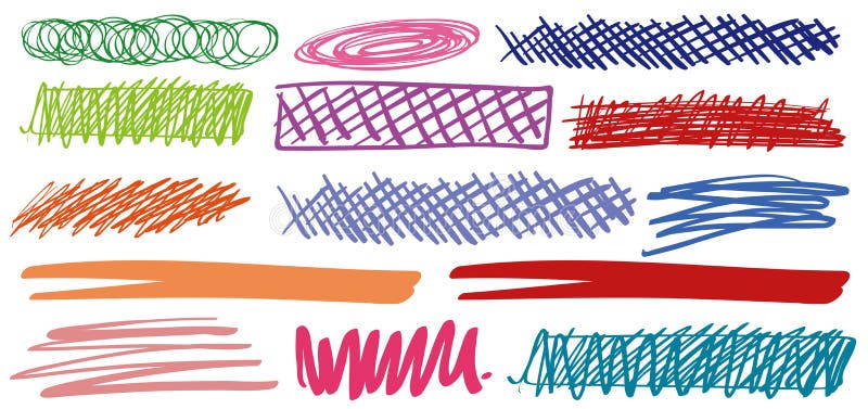 Different Marks in Different Colors Stock Vector - Illustration of ...