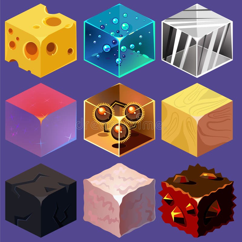 Different Materials and Textures for the Game Stock Illustration ...