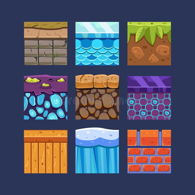 Game UI icons gui stock vector. Illustration of blue - 57881551