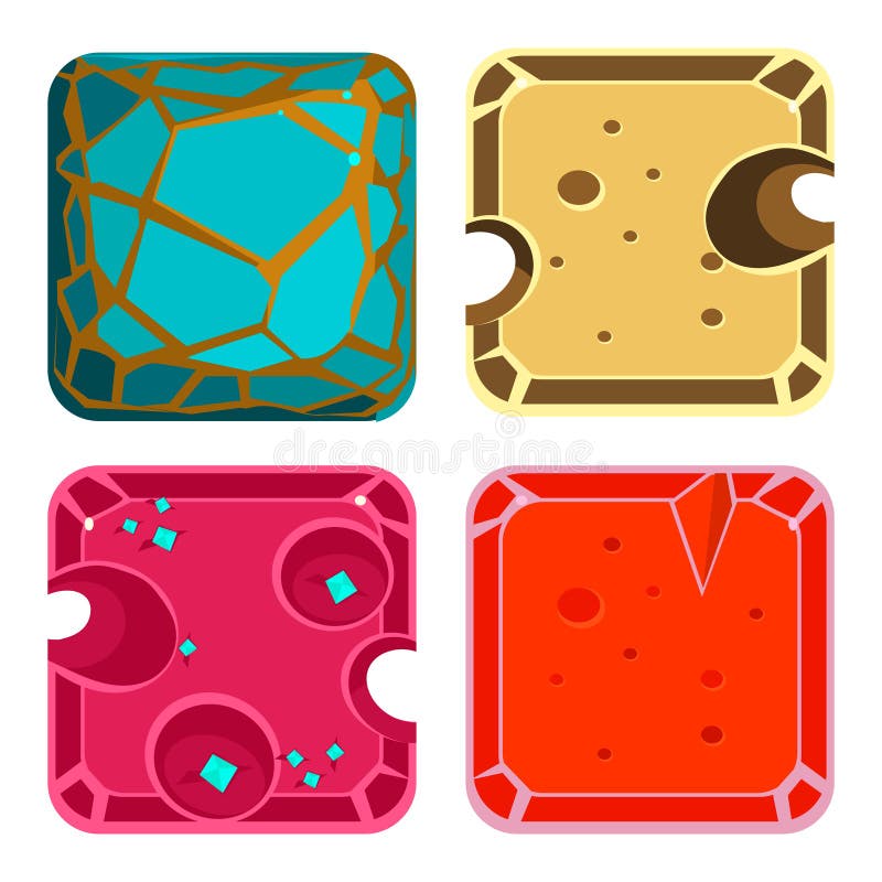 Different Materials and Textures for the Game Stock Vector ...