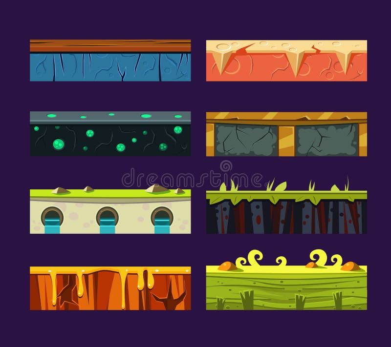 Different Materials and Textures for the Game Stock Vector ...