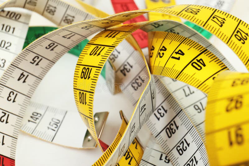 Measuring Tapes Showing 90-60-90 As Ideal Parameters For Women Stock ...