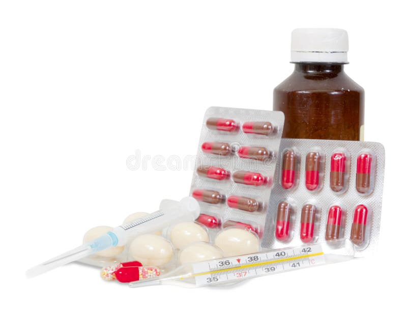 Medical Goods Isolated on White Stock Image - Image of healthy, macro ...