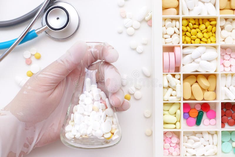 Different Medication with Stethoscope Stock Image - Image of medical ...