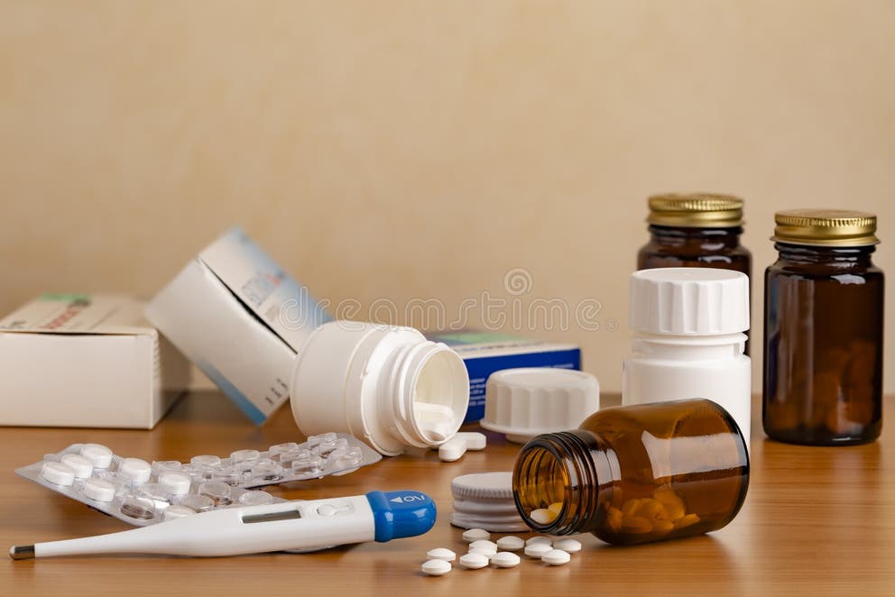 Different Medicine Capsules and Pils Stock Photo - Image of care ...