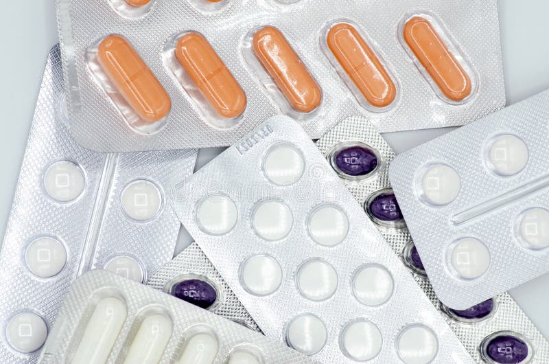 Different Medicines: Tablets, Pills in Blister Pack, Medications Drugs ...