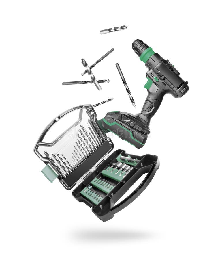 Different Metal Drill Bit Set for Various Tasks in a Plastic Box with ...