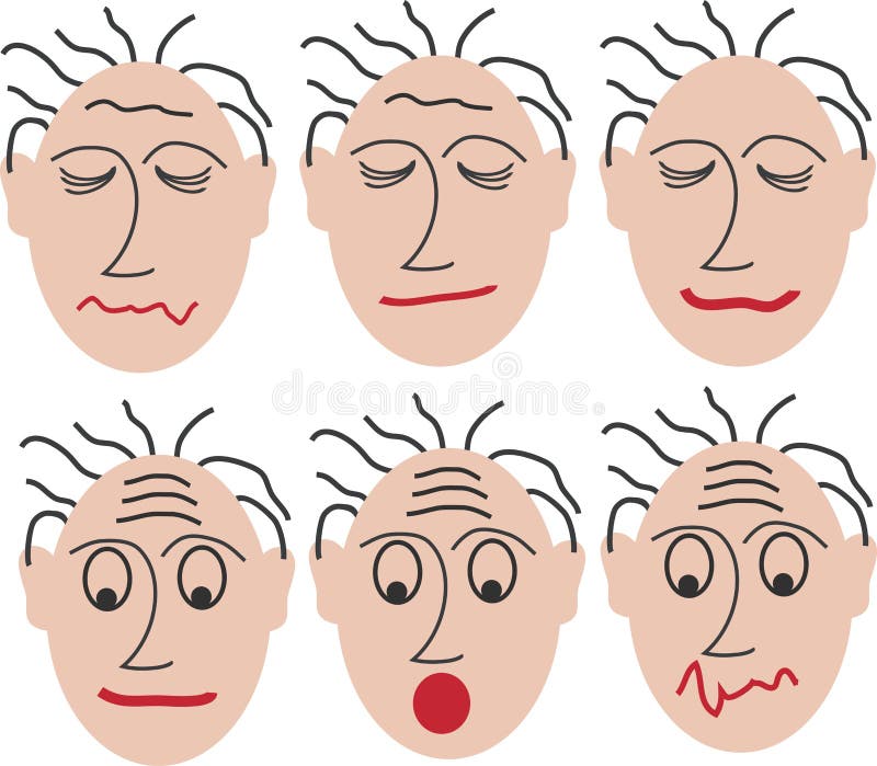 9 different mimics stock vector. Illustration of crestfallen - 2505267